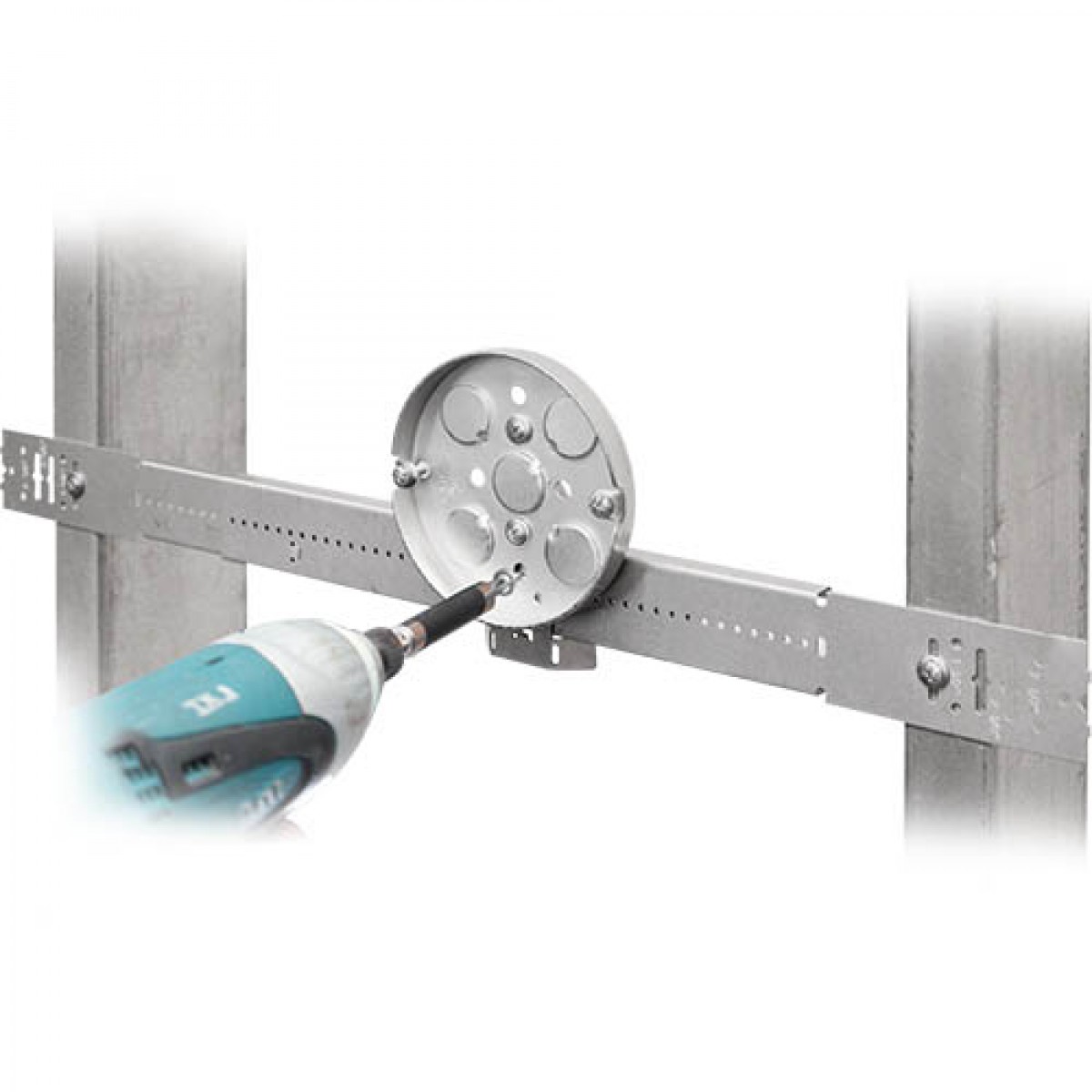 DROP-ON-BAR SLIDER BRACKET FOR PANCAKE & MULTIGANG BOXES