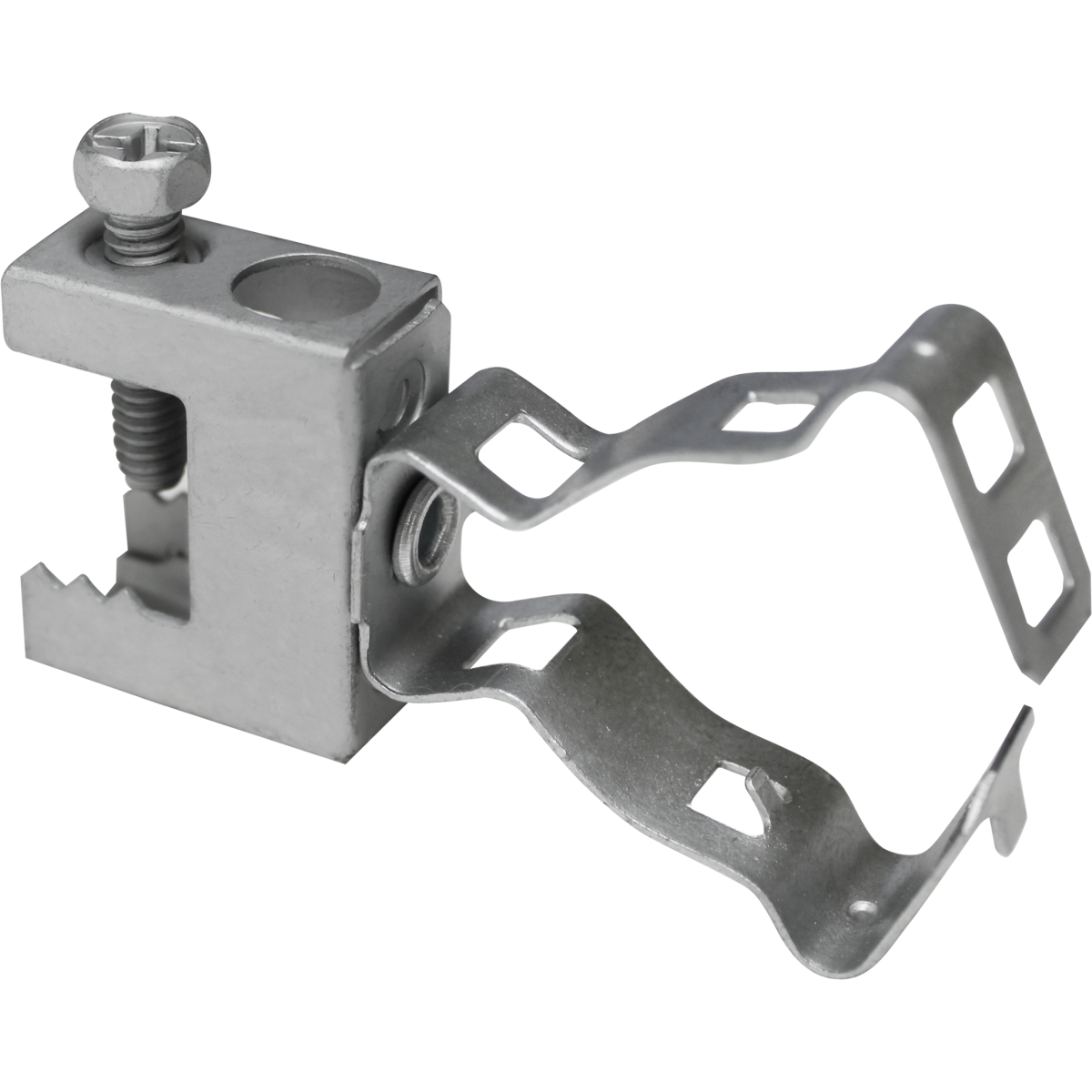 CONDUIT TO BEAM CLAMPS, SIDE MOUNT, SNAP CLOSE